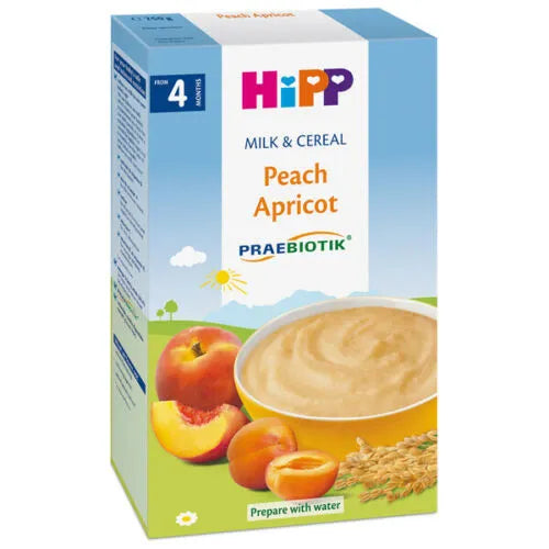 HiPP Organic Peach Apricot Milk & Cereal 250g – Love Organic Baby